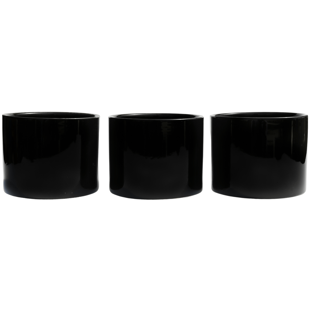 Black Pot 4 Inch (Set of 3)